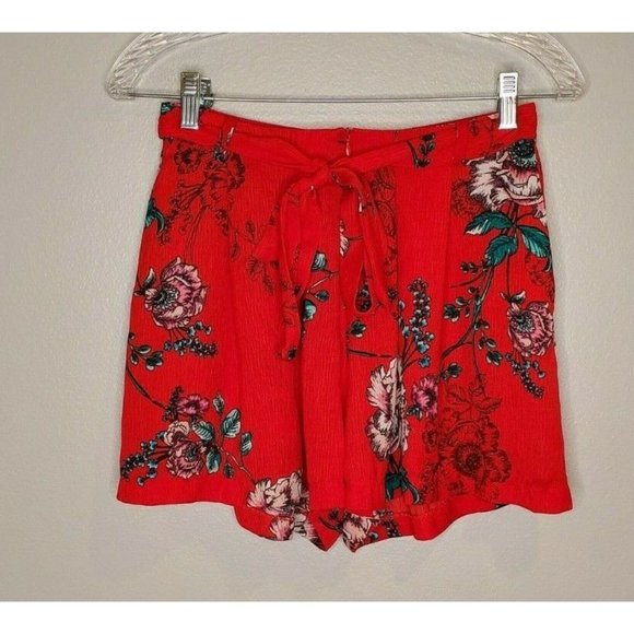 Flying Tomato | Shorts | Flying Tomato Small Shorts Red Floral Tie ...
